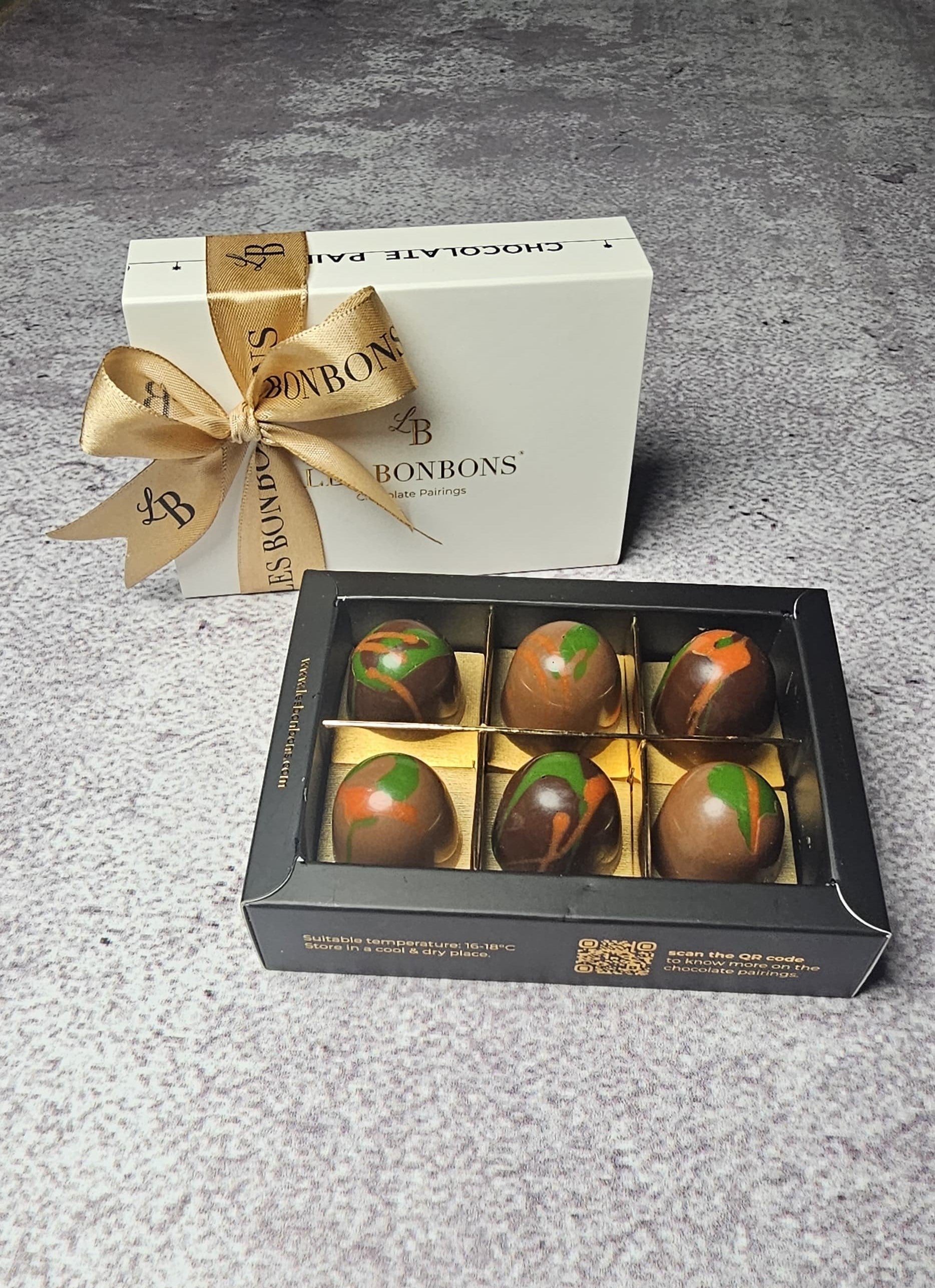 Luxury Dubai Chocolate Gift Box 6pc | LES BONBONS Dubai